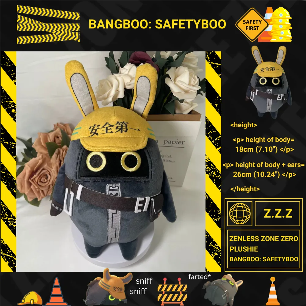 Zenless Zone Zero Safetyboo Plushie Safety Bangboo Plush Doll